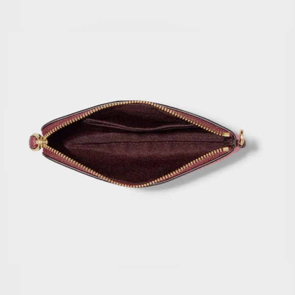 Coach | Bags | Nwt Coach Boxed Corner Zip Wristlet In Black Cherrygold ...